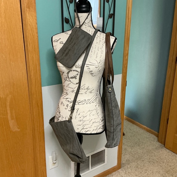 Joy Susan | Bags | Joy Susan Gray Crossbody Bag Modern Minimalist ...